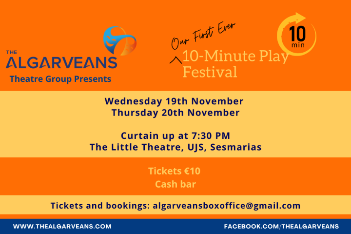 10 minute play festival – The Algarveans – Theatre Group